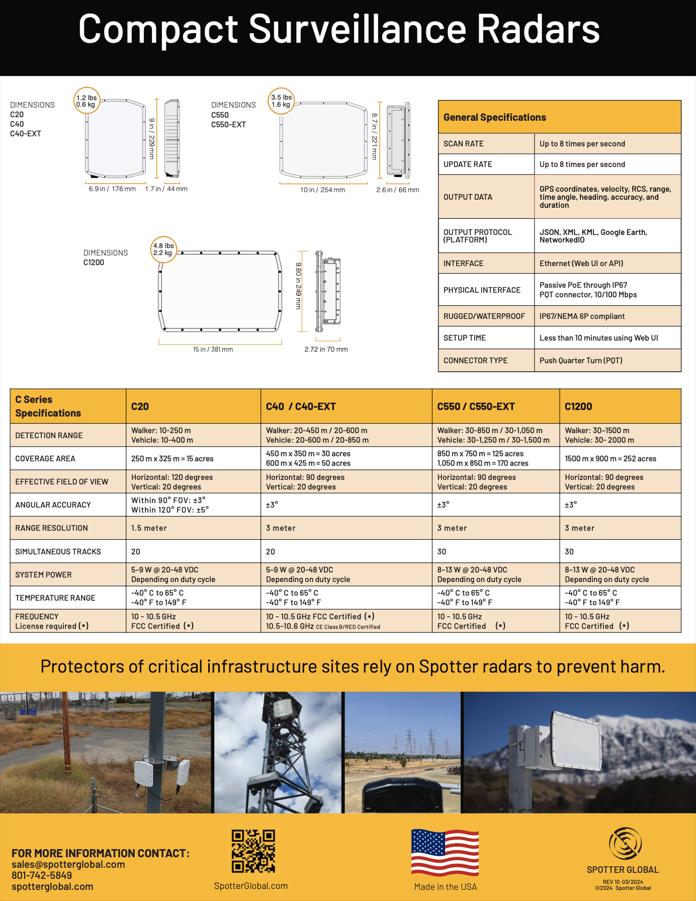 C Series Compact Radars | Spotter Global