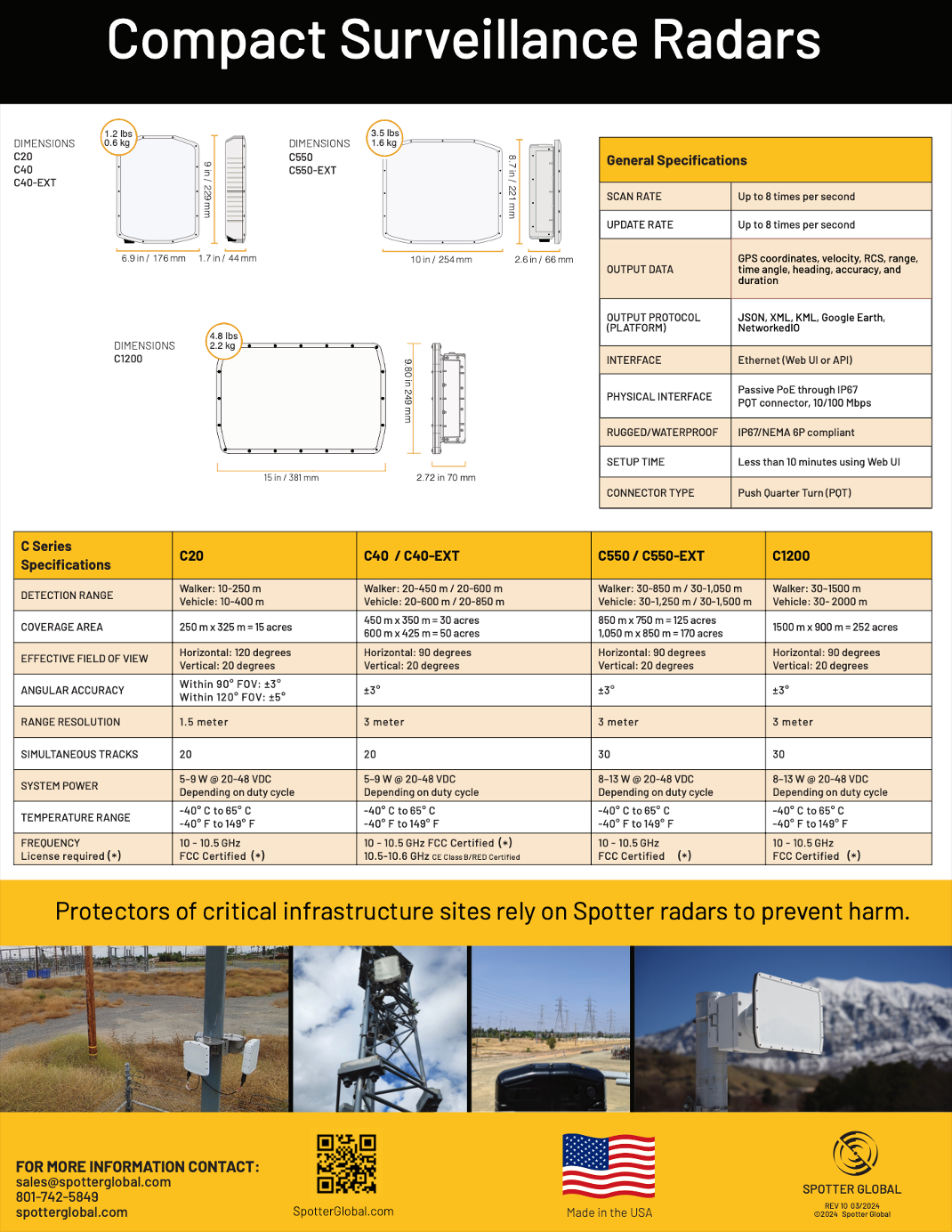 C Series Compact Radars | Spotter Global